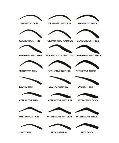 soft angled eyebrow stencil