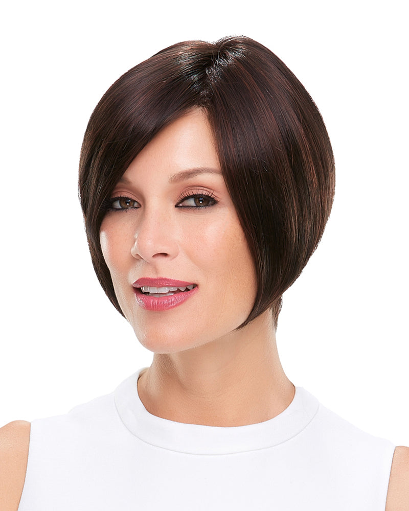 Posh | Short, Straight Women Wig with Double Mono Top and Hand Tied ...
