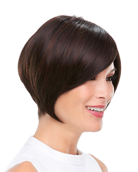 Posh | Short, Straight Women Wig with Double Mono Top and Hand Tied ...